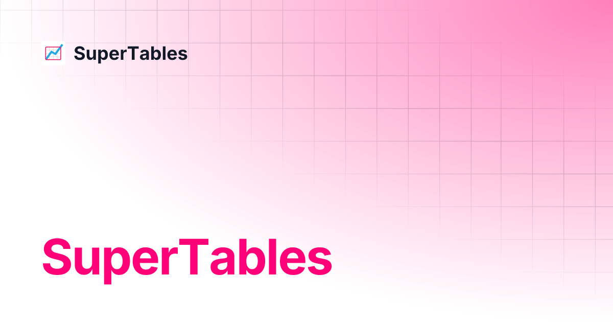 SuperTables