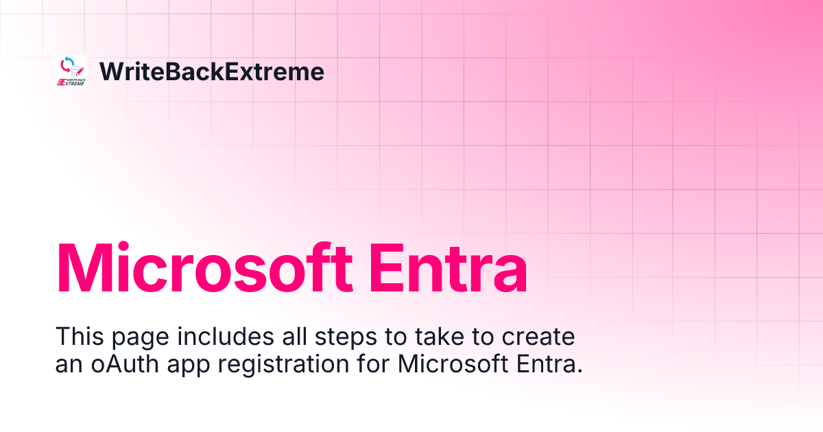 Microsoft Entra | WriteBackExtreme